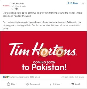 Iconic Coffee brand Tim Hortons is going to open a restaurant in ...