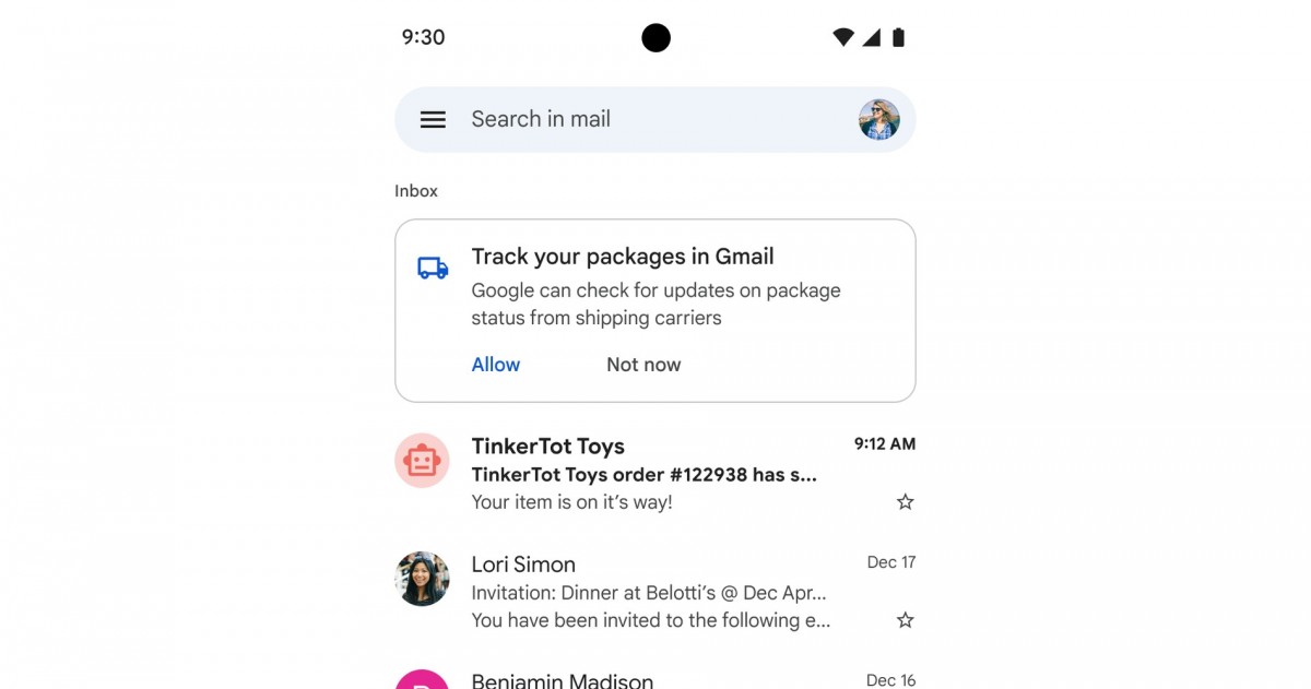 Package delivery tracking will be shown in the Gmail inbox directly ...